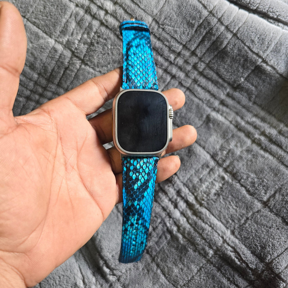Handmade apple watch bands - Series 9,10,11 & Ultra. - Blue / Series 11 ...