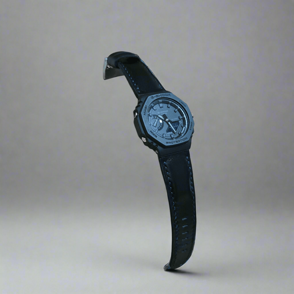Handmade Casio G-Shock leather strap - Indianleathercraft