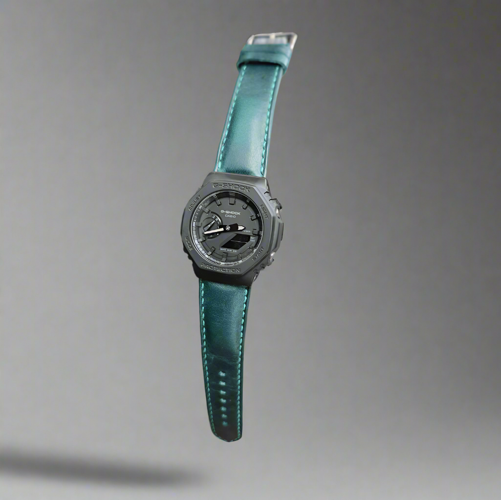 Handmade Casio G-Shock leather strap - Indianleathercraft