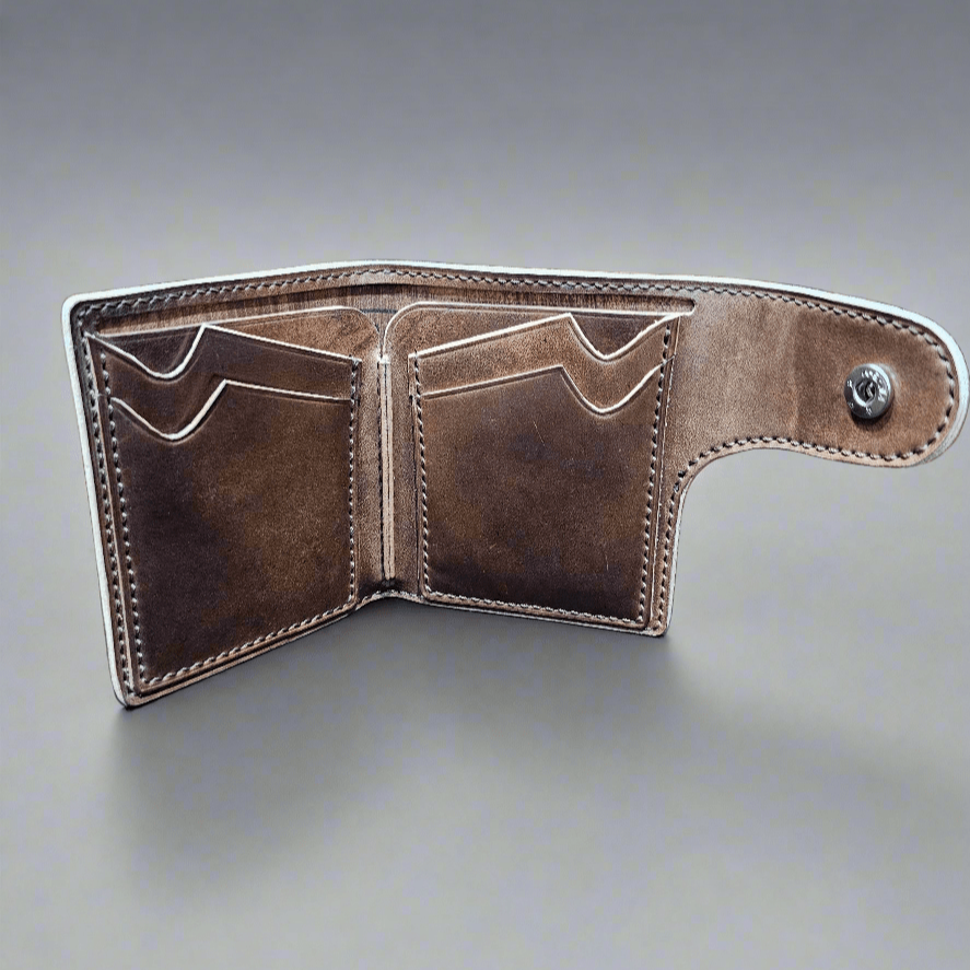 Shell Cordovan biofold wallet - Indianleathercraft