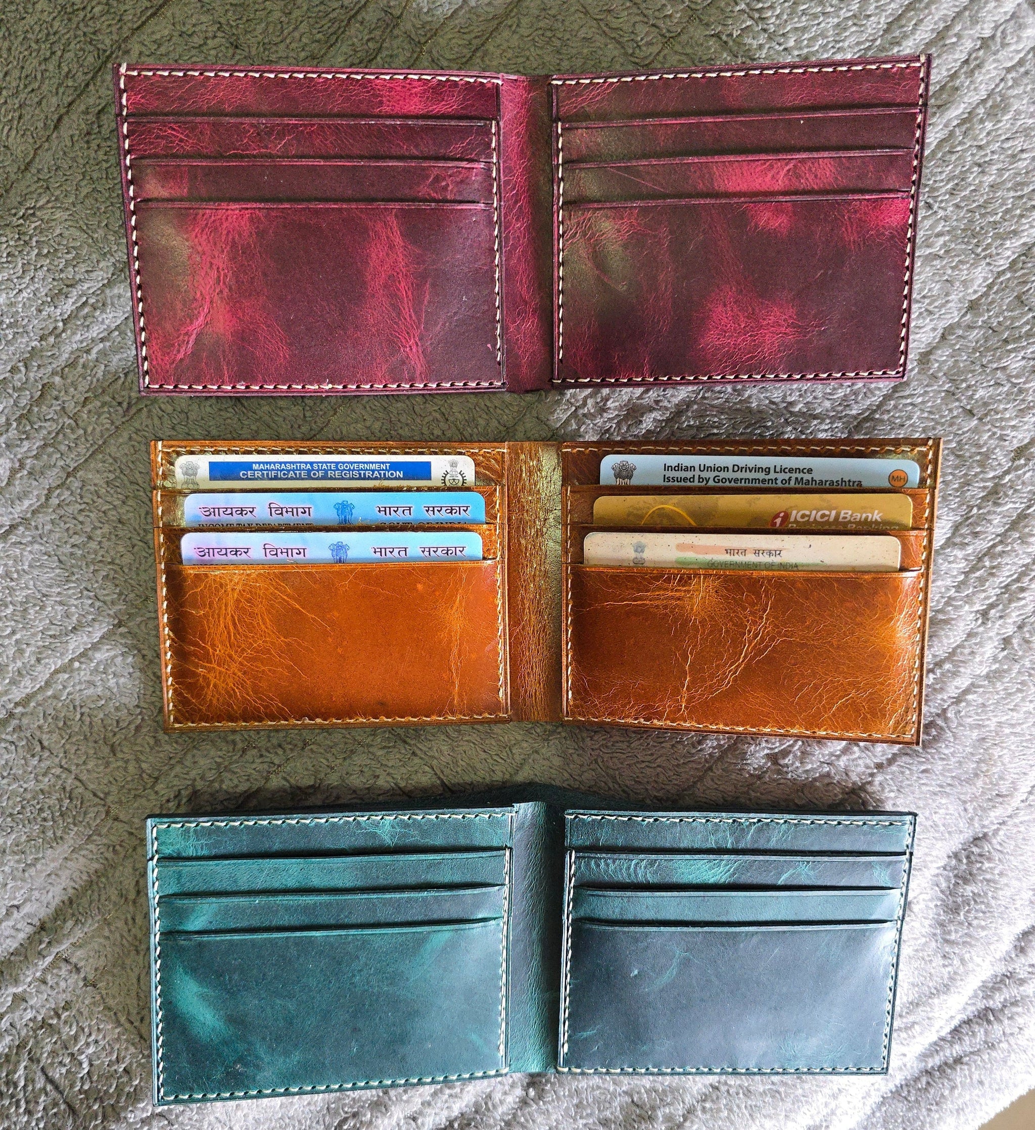 Fullgrain leather wallet for men - Indianleathercraft