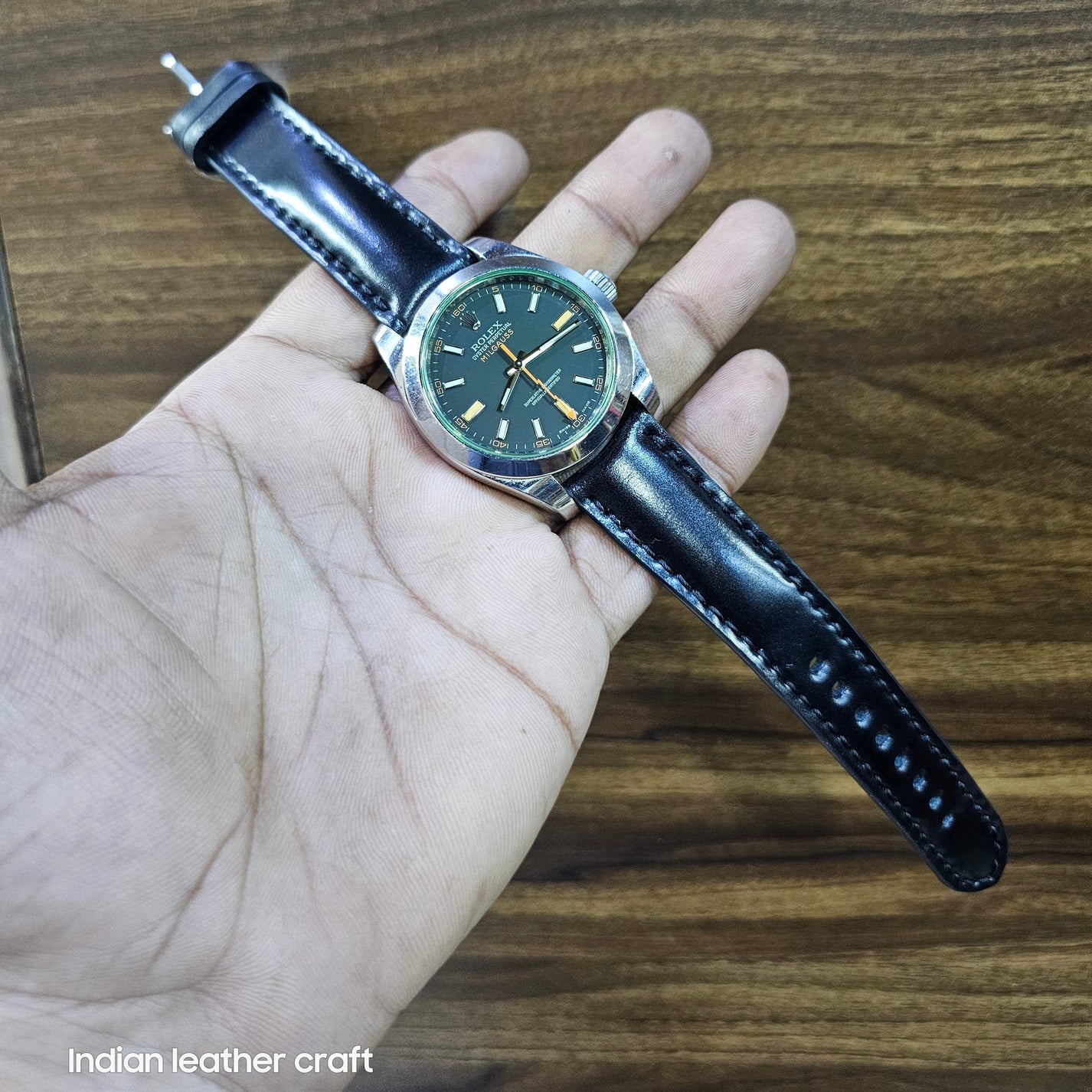 Shell Cordovan watch strap - Indianleathercraft