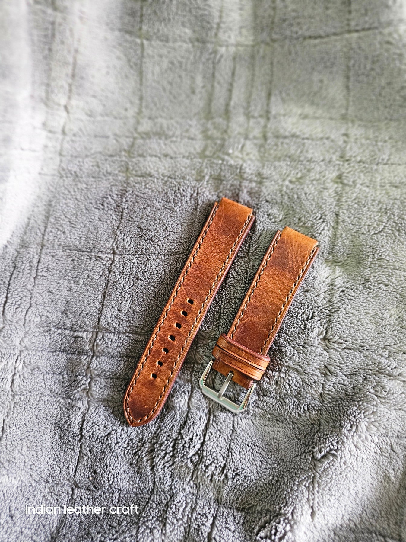 Handmade Casio AE1200 royale watch strap - Indianleathercraft