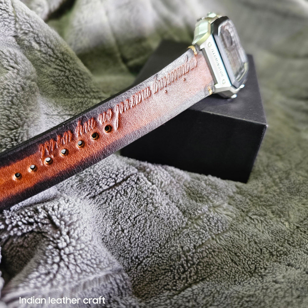 Handmade Casio AE1200 royale watch strap - Indianleathercraft