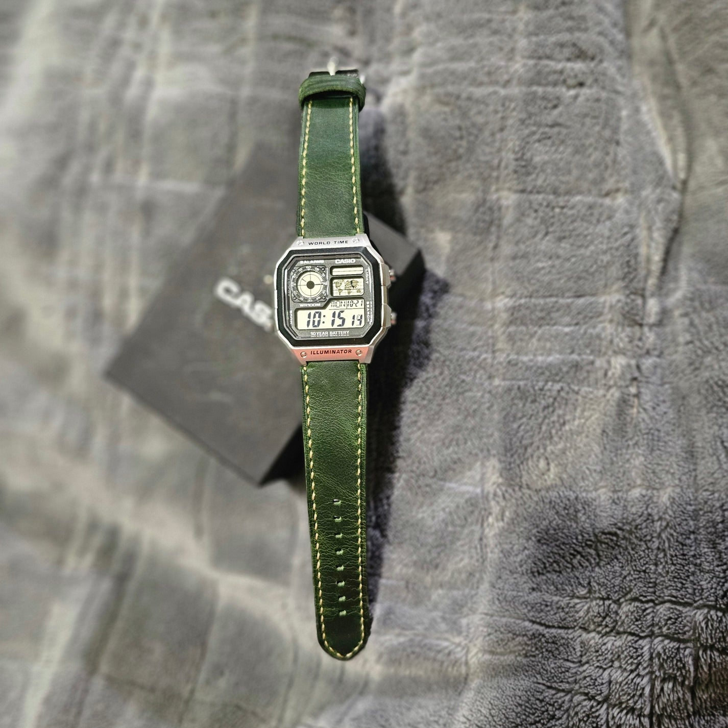 Handmade Casio AE1200 royale watch strap - Indianleathercraft