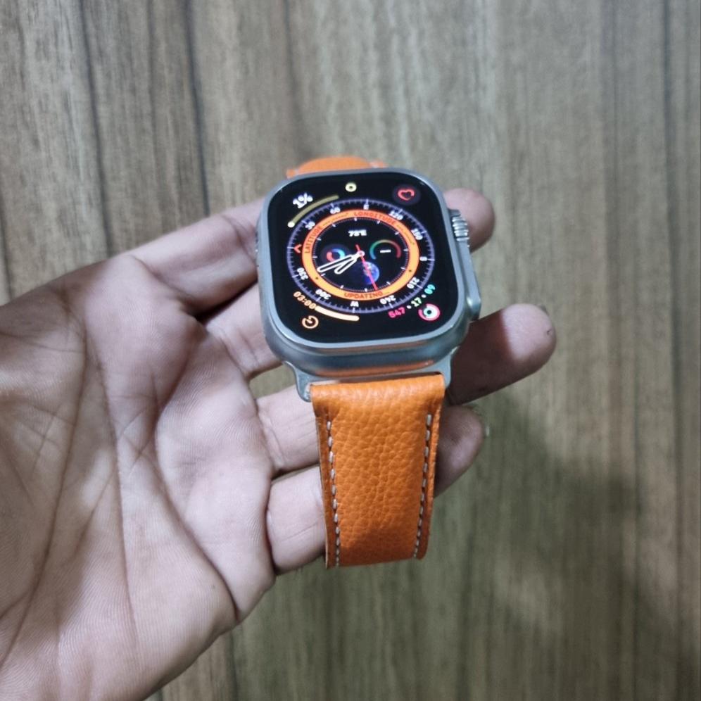 Apple watch ultra strap 2 bands - Hermes orange / Apple watch ultra ...