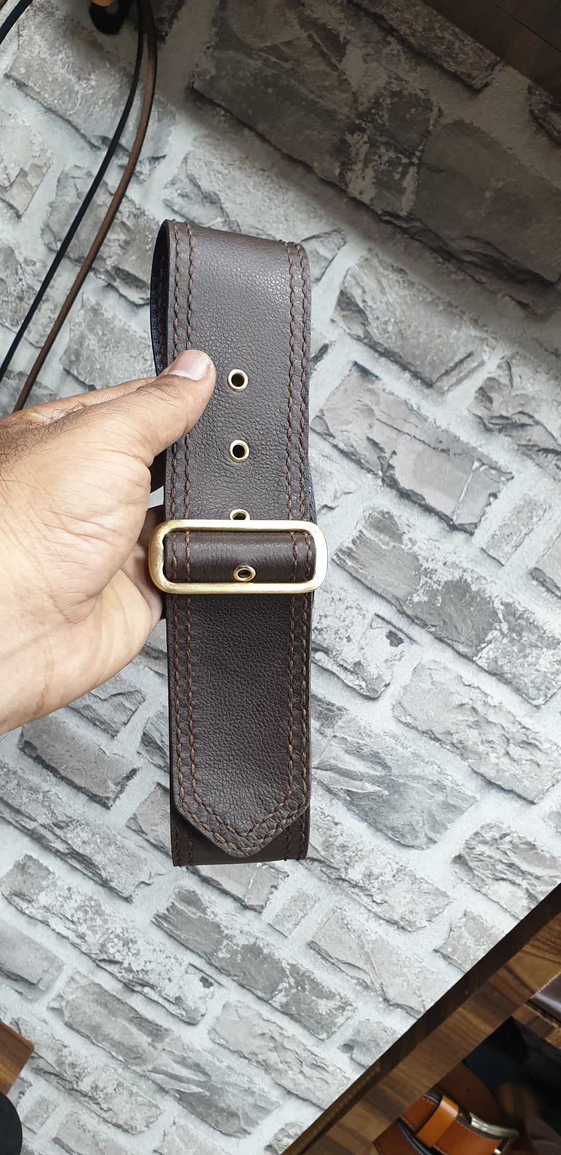 Royal enfield modified bullet accessories battery box leather belt ...