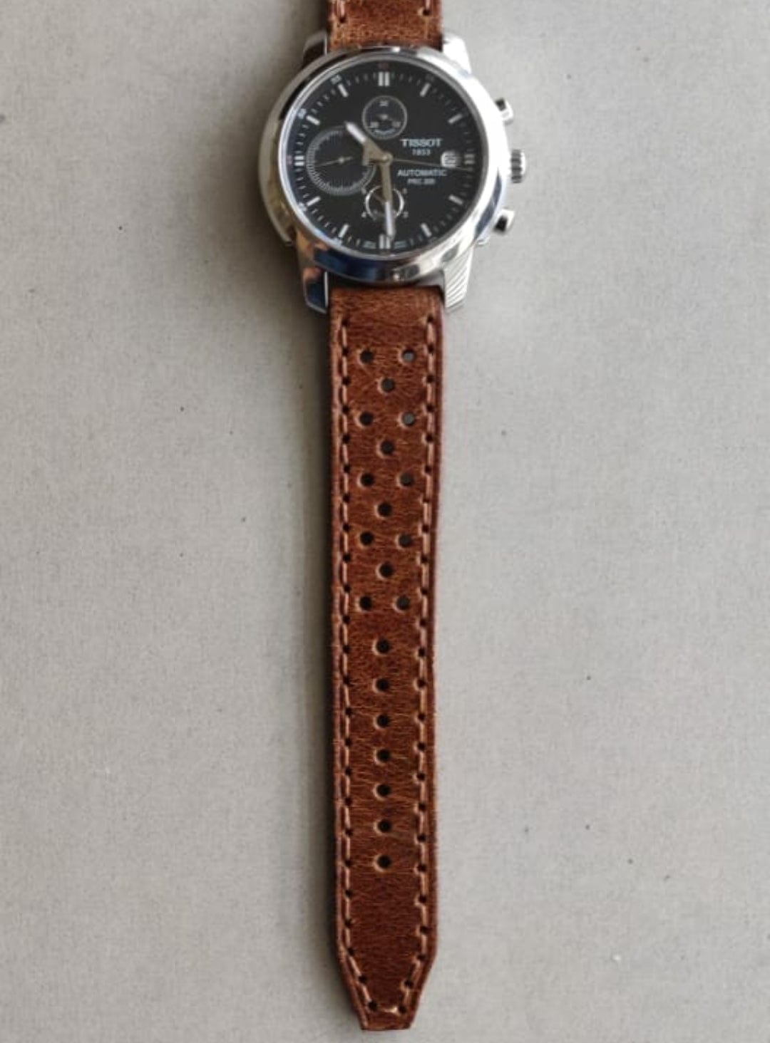 Handmade brown leather rally strap - 20mm - Indianleathercraft