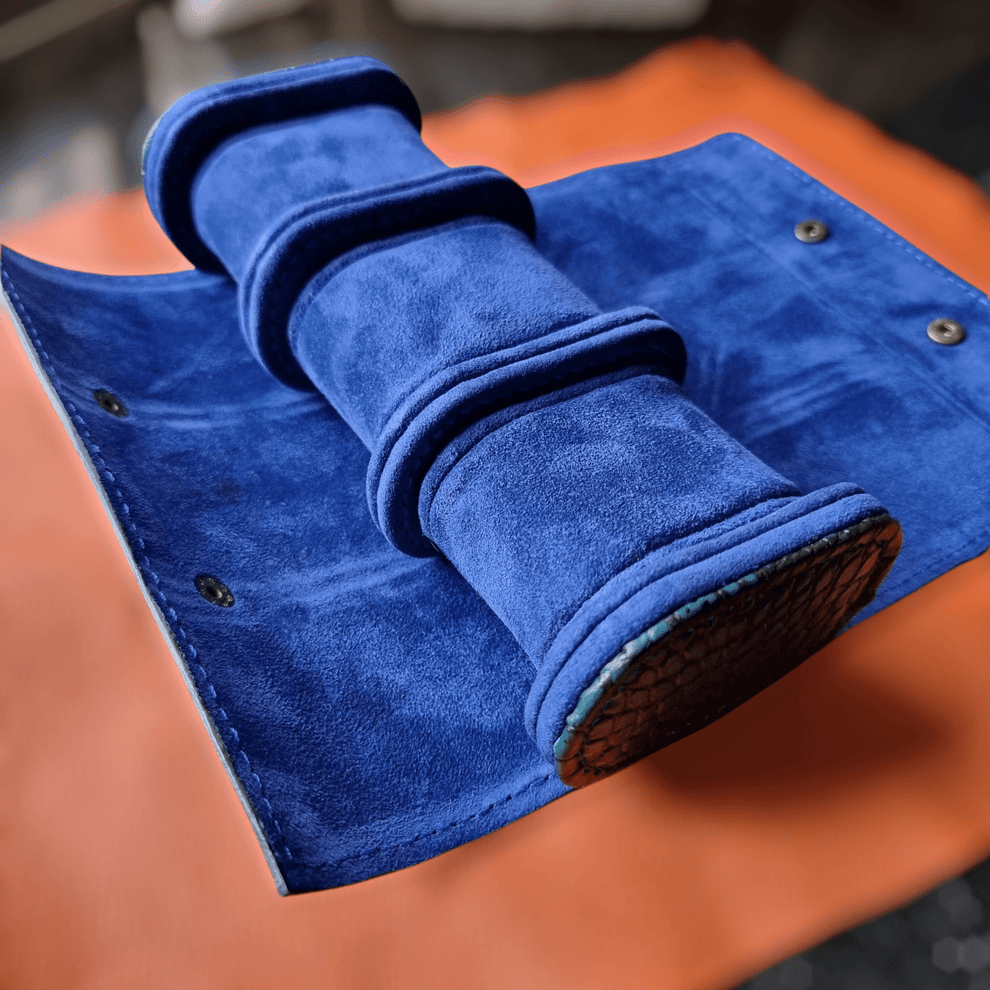 Handmade leather watch rolls - Indianleathercraft