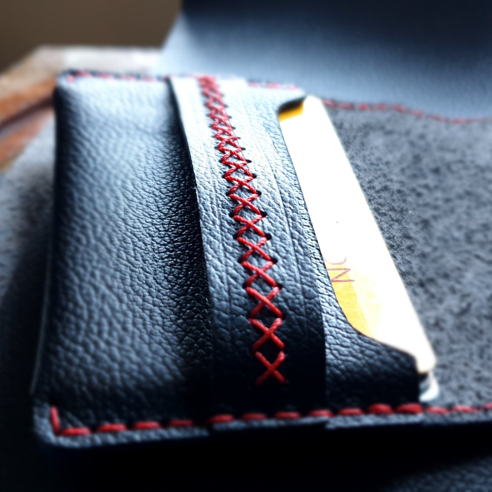 Handmade Leather card holder - Indianleathercraft