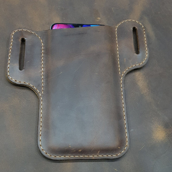 Handmade leather phone case with belt loop | indianleathercraft ...