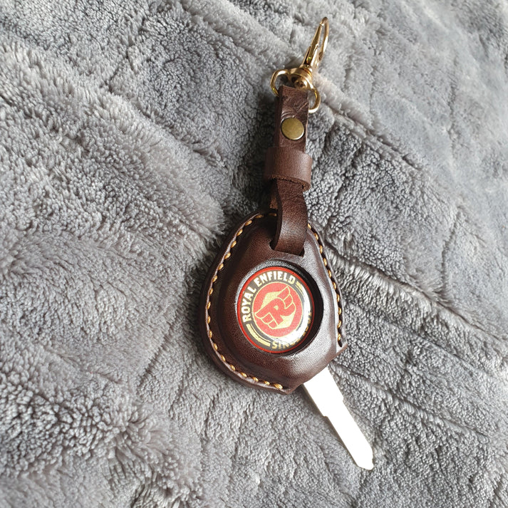 Royal enfield key cover|Royal enfield keychain - Right cut / Brown ...