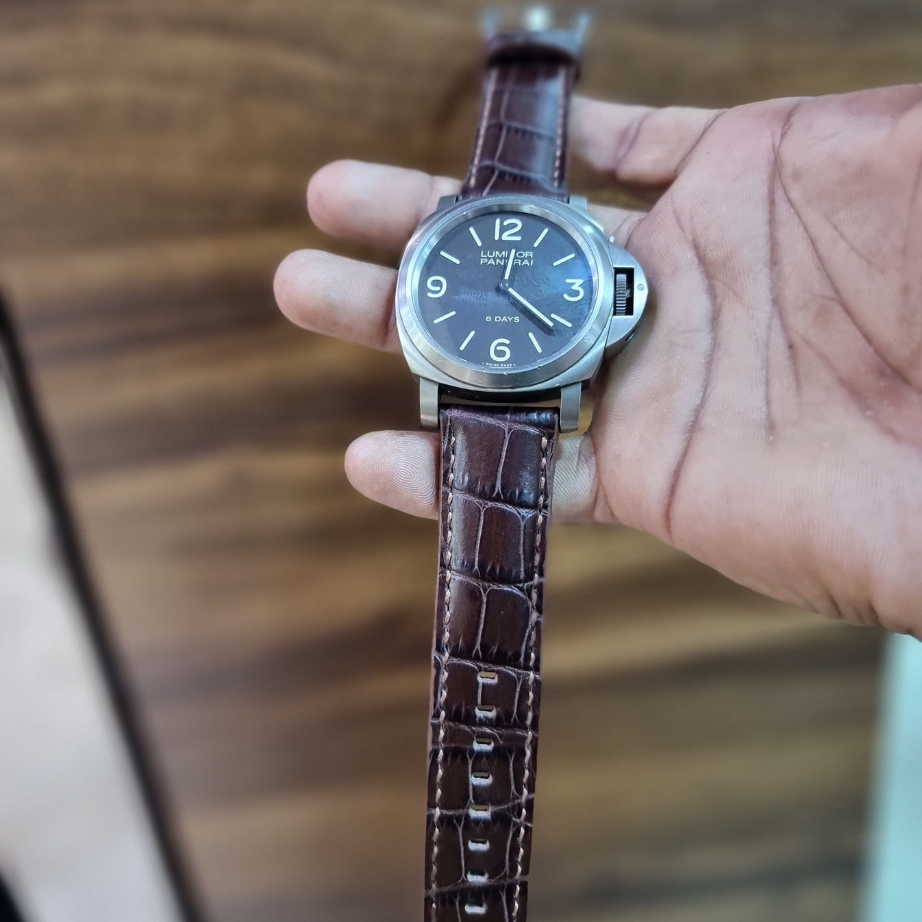 panerai watch strap & bands - 22mm / Red - Indianleathercraft